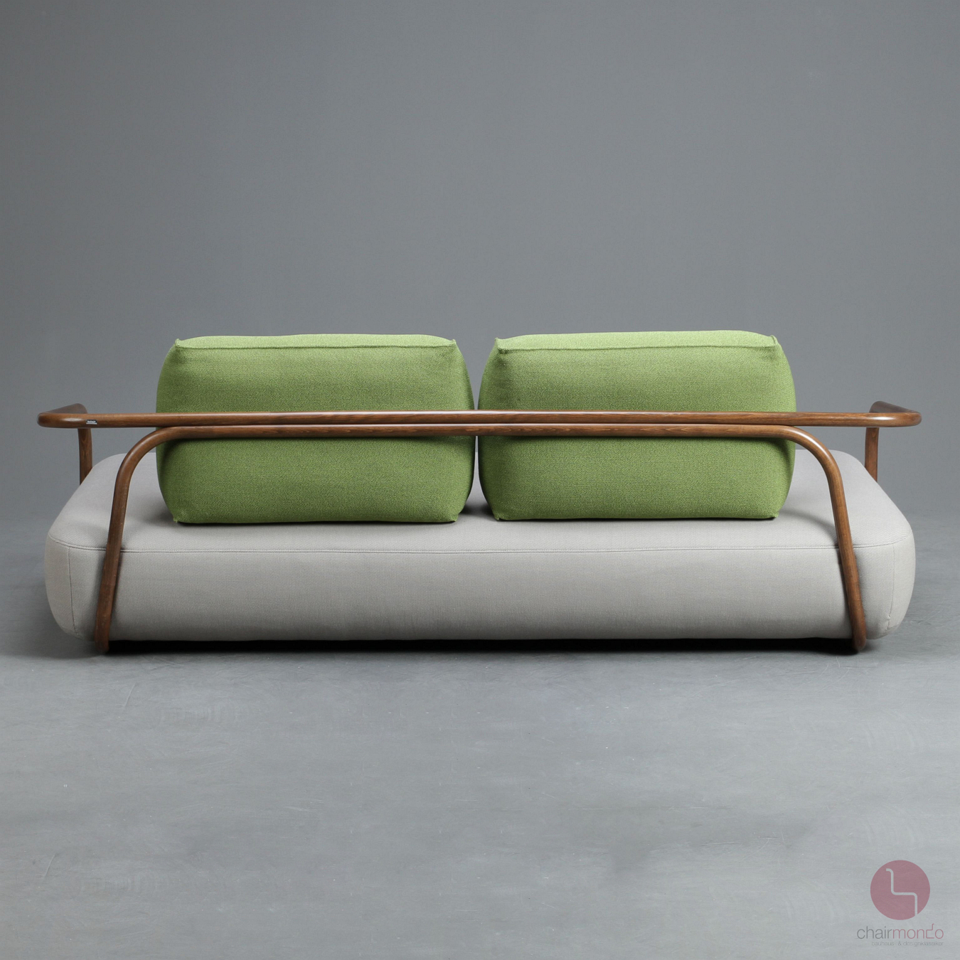 Thonet 2002 C002 Sofa mit Stoff in Grau und Grün gebraucht